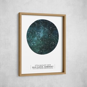 Unique Custom Star Map Personalised Star Map Galaxy Star - Etsy