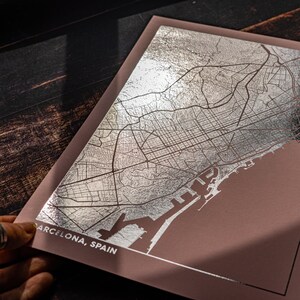 Custom Map Print | Personalised Metallic Foil Map | Map Art | Any ...