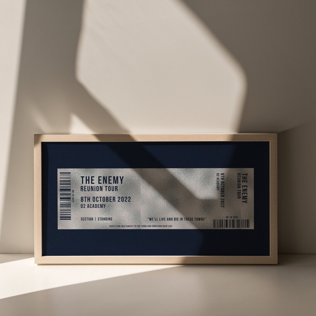 Personalised Metallic Concert Ticket - Custom Music Gig Keepsake ...