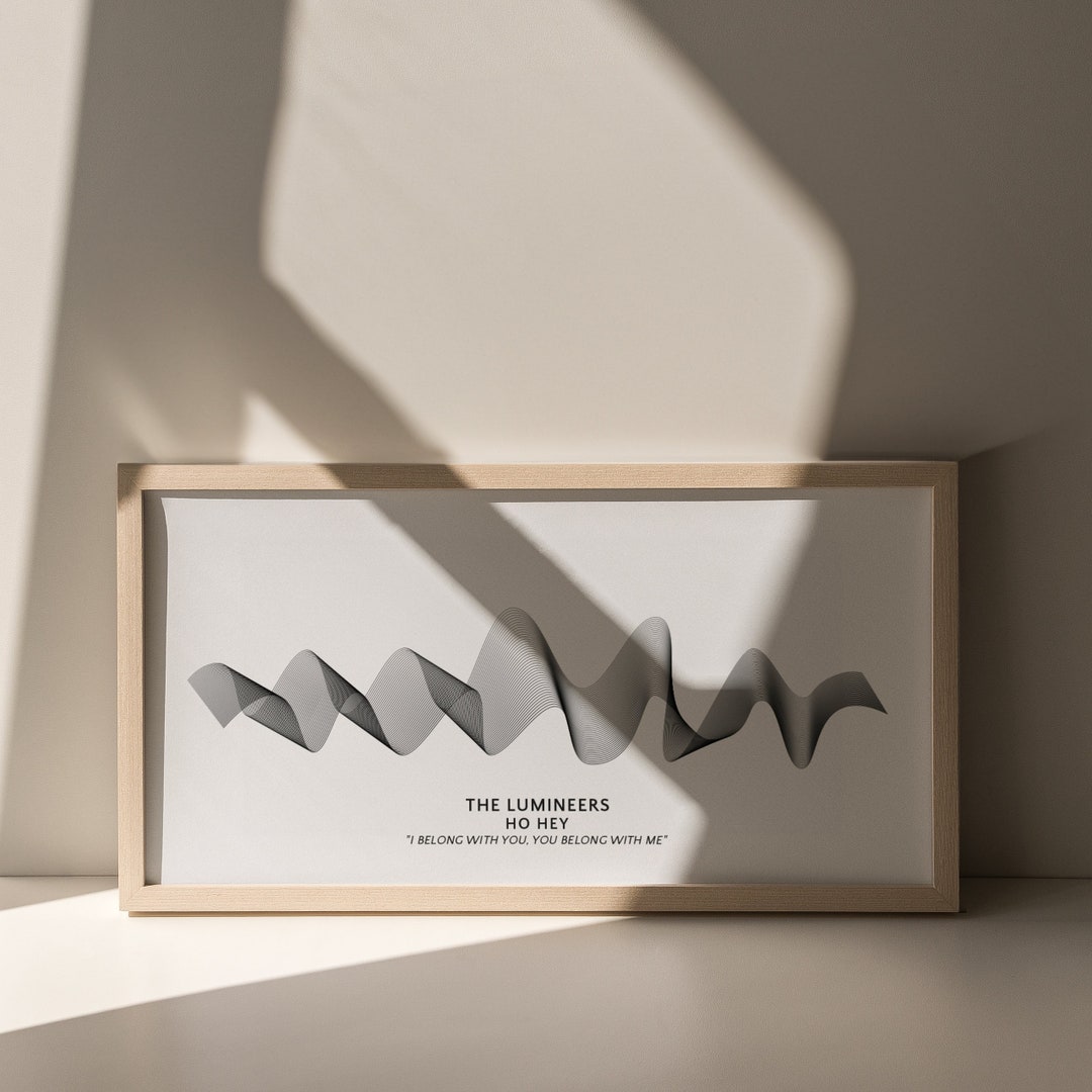 Custom Sound Wave Art Print: Personalised Song Gift - Etsy