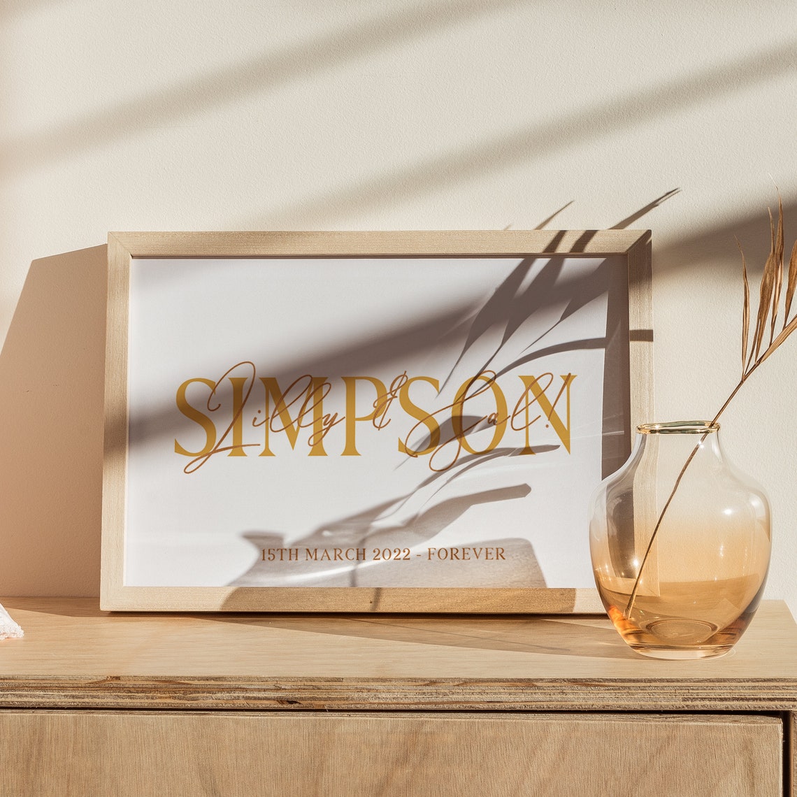 Personalised Name Print | Couples Gifts | Gifts for Her | Wedding Gift ...
