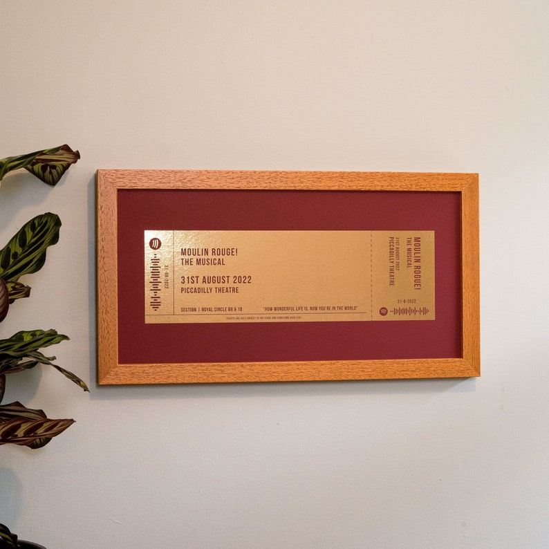 Personalised Metallic Concert Ticket Custom Music Gig - Etsy