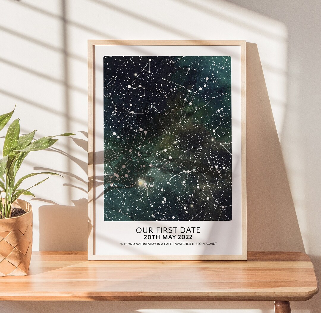 Custom Galaxy Star Map Anniversary Gift Wedding Gift - Etsy UK