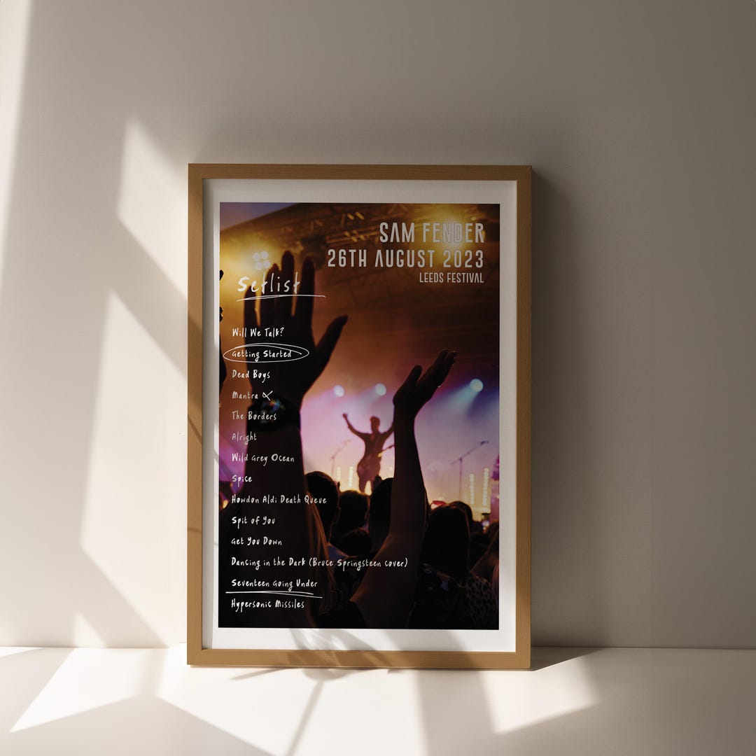 Digital Download - Set List Print – Custom Concert Set List Art, First ...