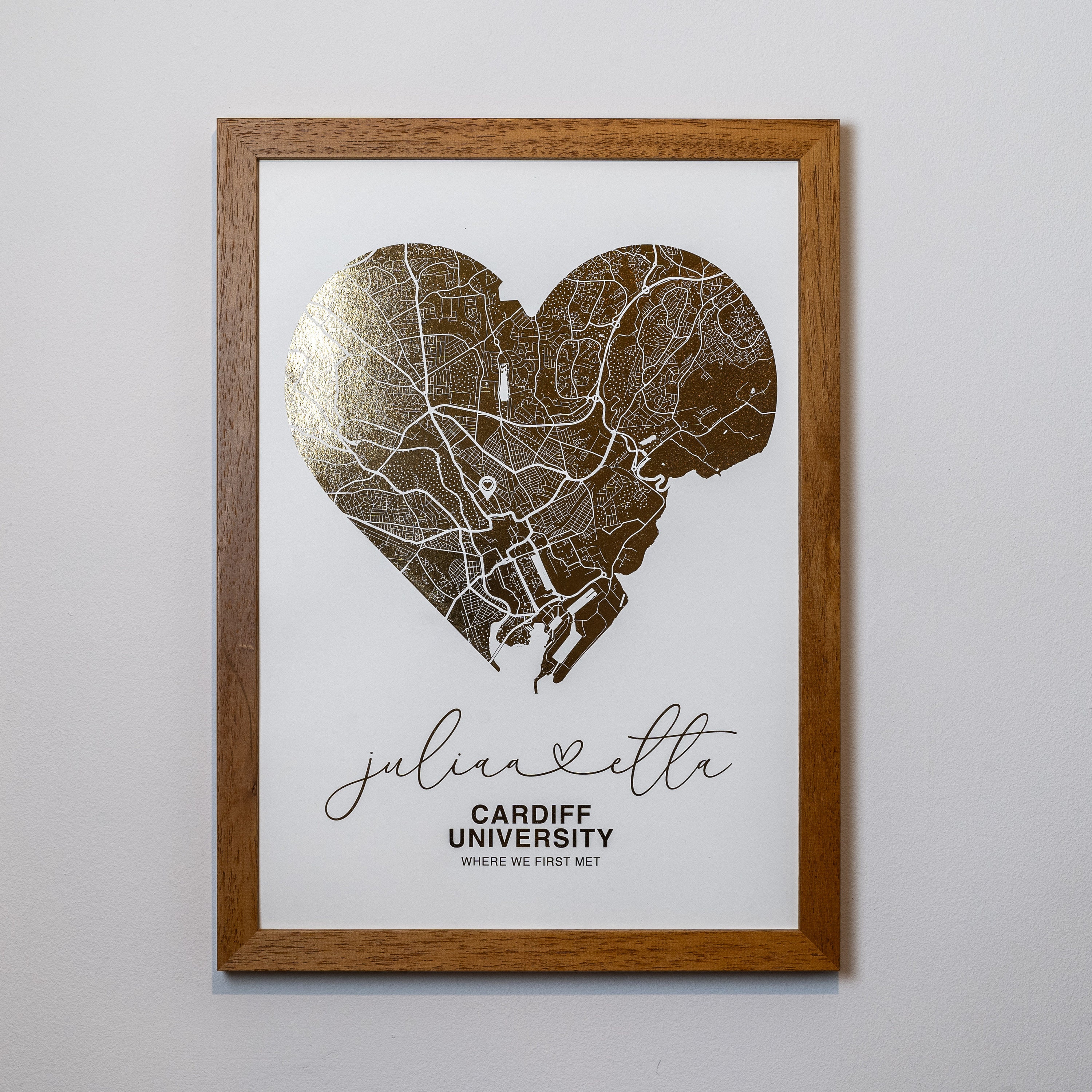 Heart Shaped Map Couples Gift Wedding Anniversary - Etsy