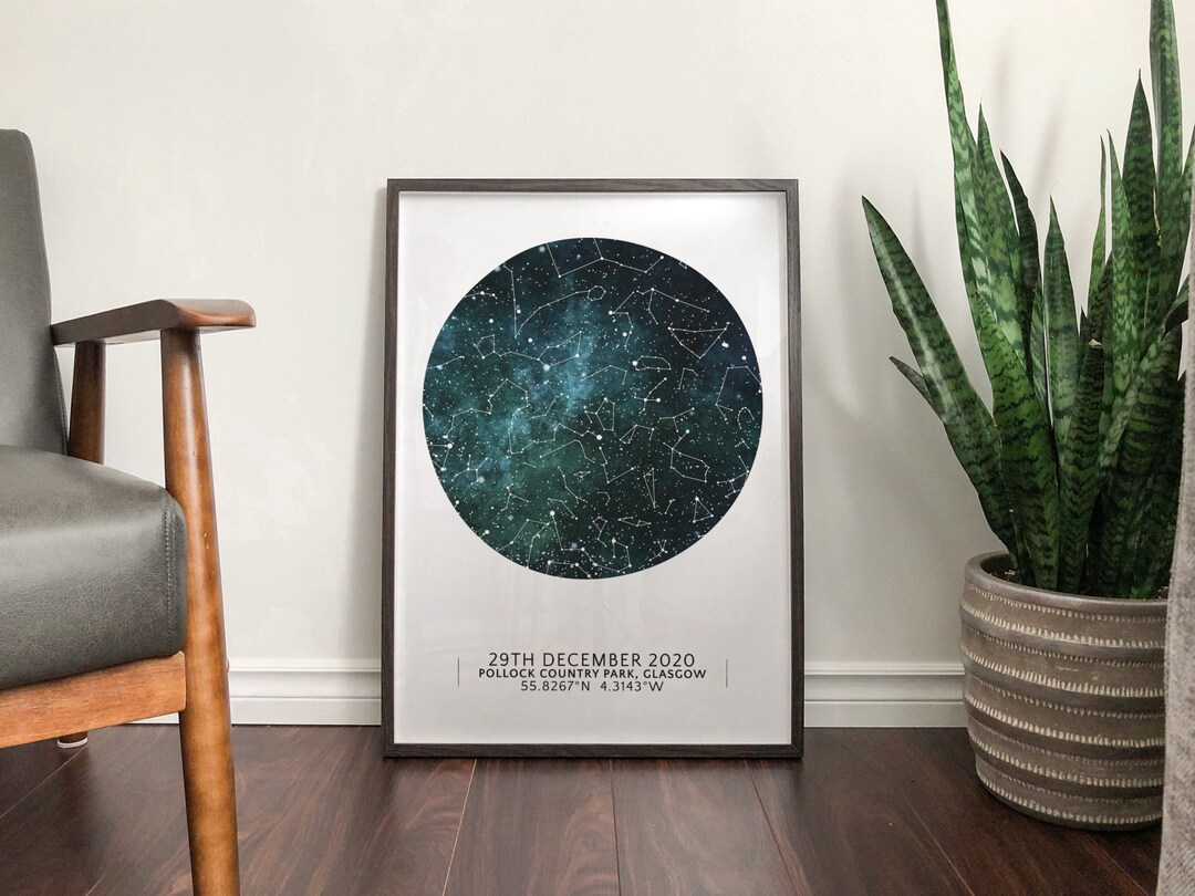 Unique Custom Star Map Personalised Star Map Galaxy Star - Etsy