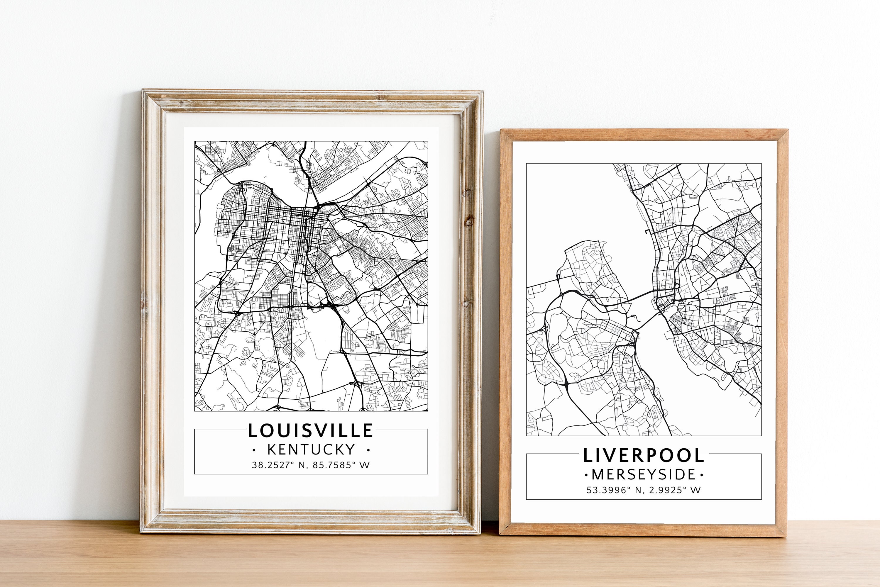 Personalised Map Print | Custom Map, Custom Map Poster, Framed Map ...