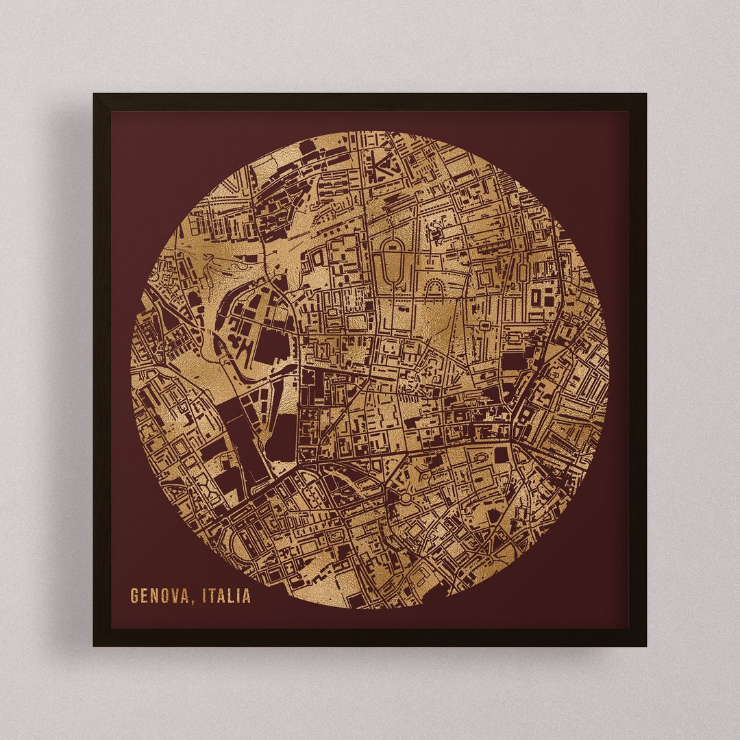 Personalised Metallic Foil Map | Custom Foil Map Print | City Print ...