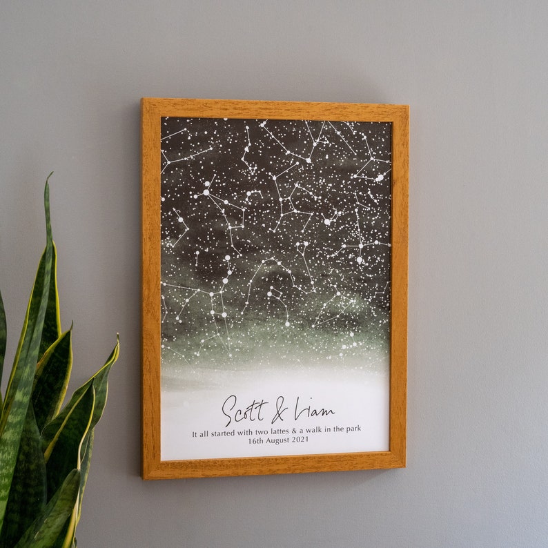 Star Map Personalised Custom Galaxy Star Map Anniversary - Etsy