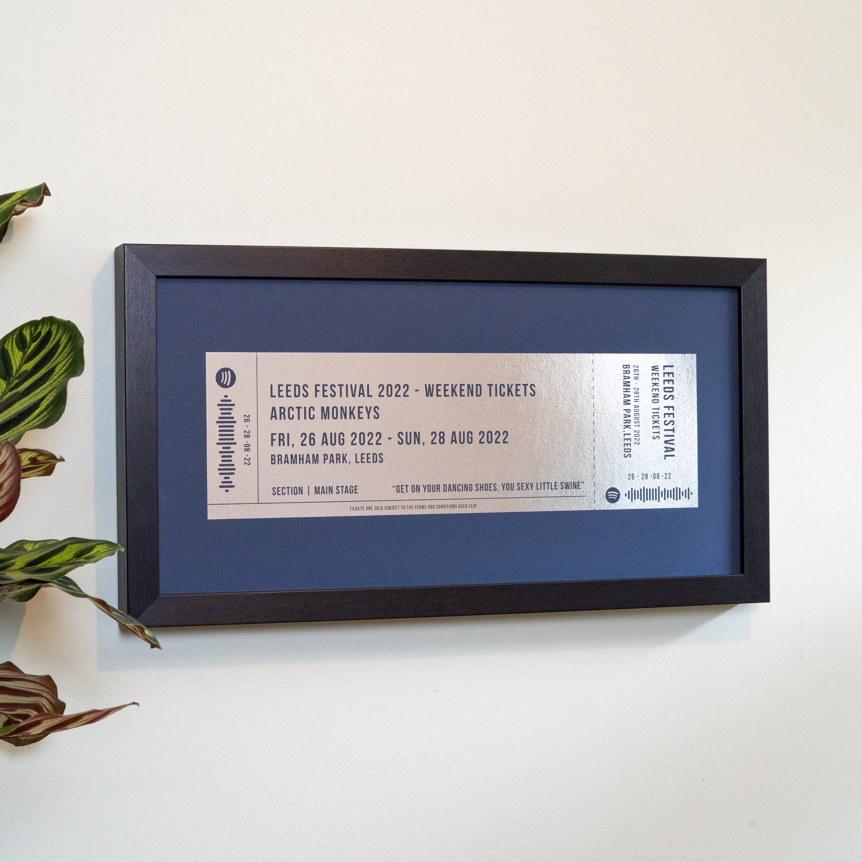 Personalised Metallic Concert Ticket - Custom Music Gig Keepsake ...