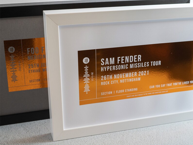 Personalised Metallic Concert Ticket Custom Music Gig - Etsy