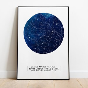 Unique Custom Star Map Personalised Star Map Galaxy Star - Etsy
