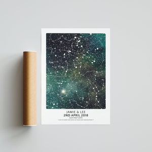 Custom Galaxy Star Map | Anniversary Gift, Wedding Gift, Special Date ...