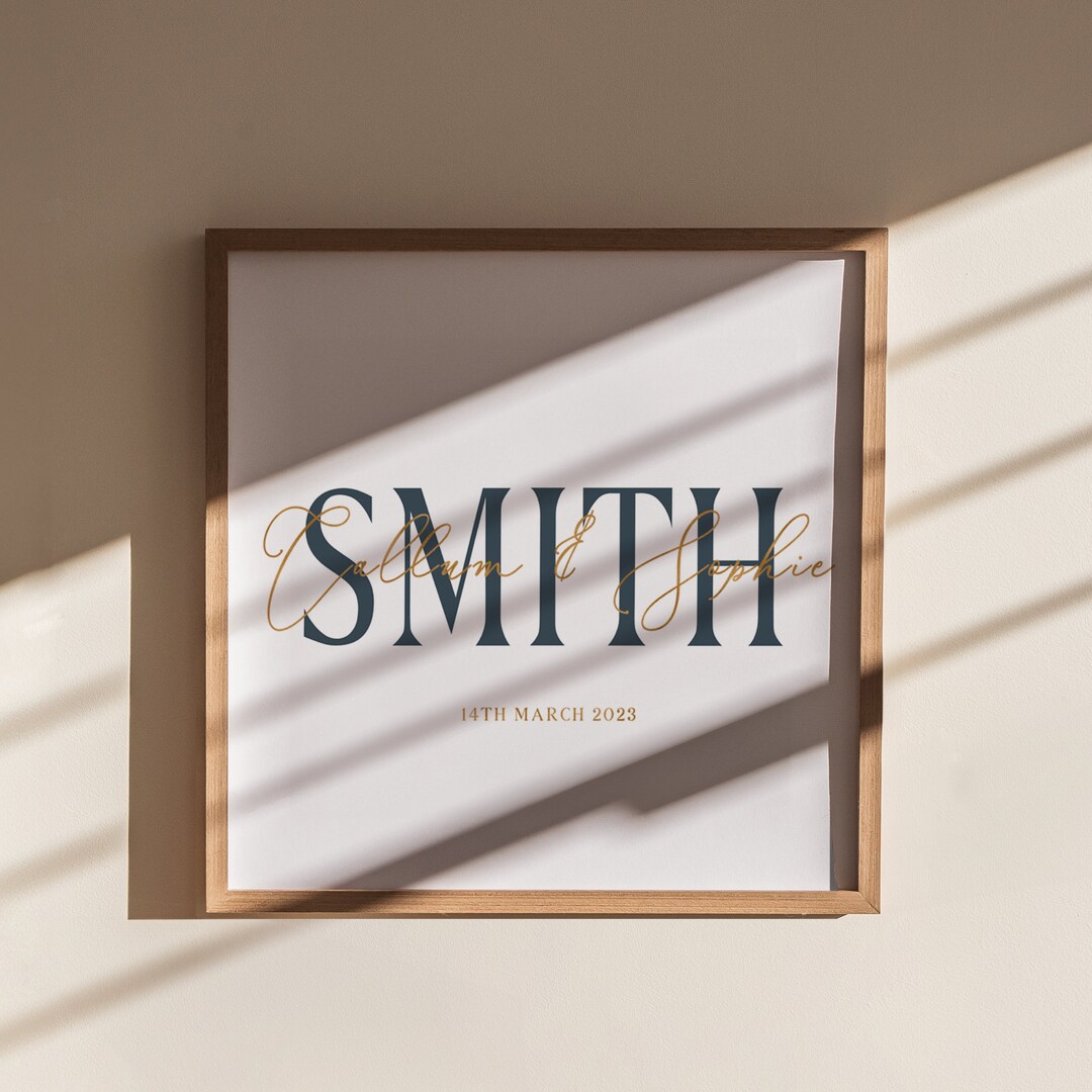 Personalised Name Print | Couples Gifts | Gifts for Her | Wedding Gift ...