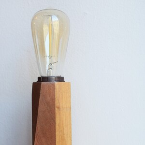 Industrial design wooden lamp vintage bedside lamp living room | Etsy