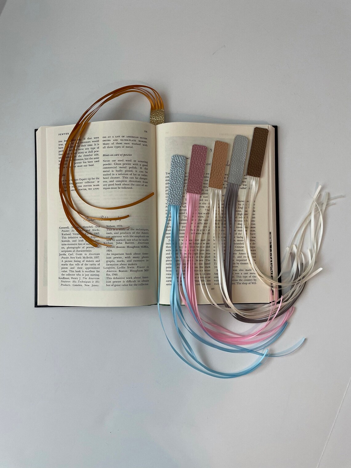 Ribbon Multi Page Bookmark Faux Leather Bookmark Bible | Etsy