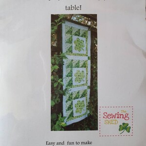 Irish Shamrock Table Runner Pattern With Full Size Wooden - Etsy