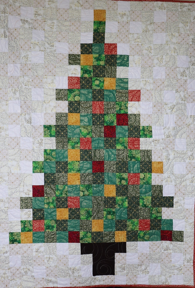 Patchwork Christmas Tree Quilt Pattern Digital Download . PDF | Etsy