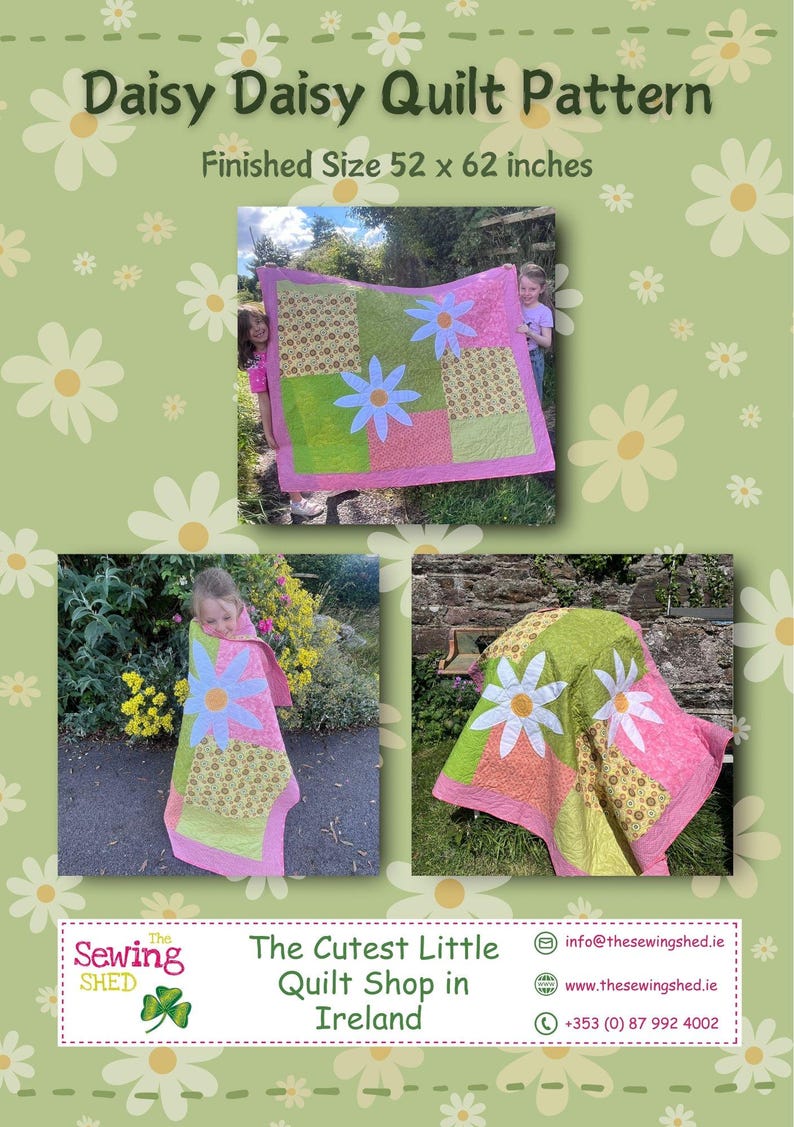 Daisy Quilt Pattern: Lap Quilt, Fat Quarter Friendly (digital Download ...