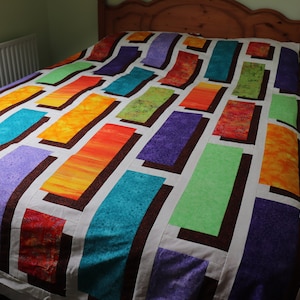 Shadow Quilt Pattern, Digital Download. Pdf Quilting Pattern, Large Bed ...