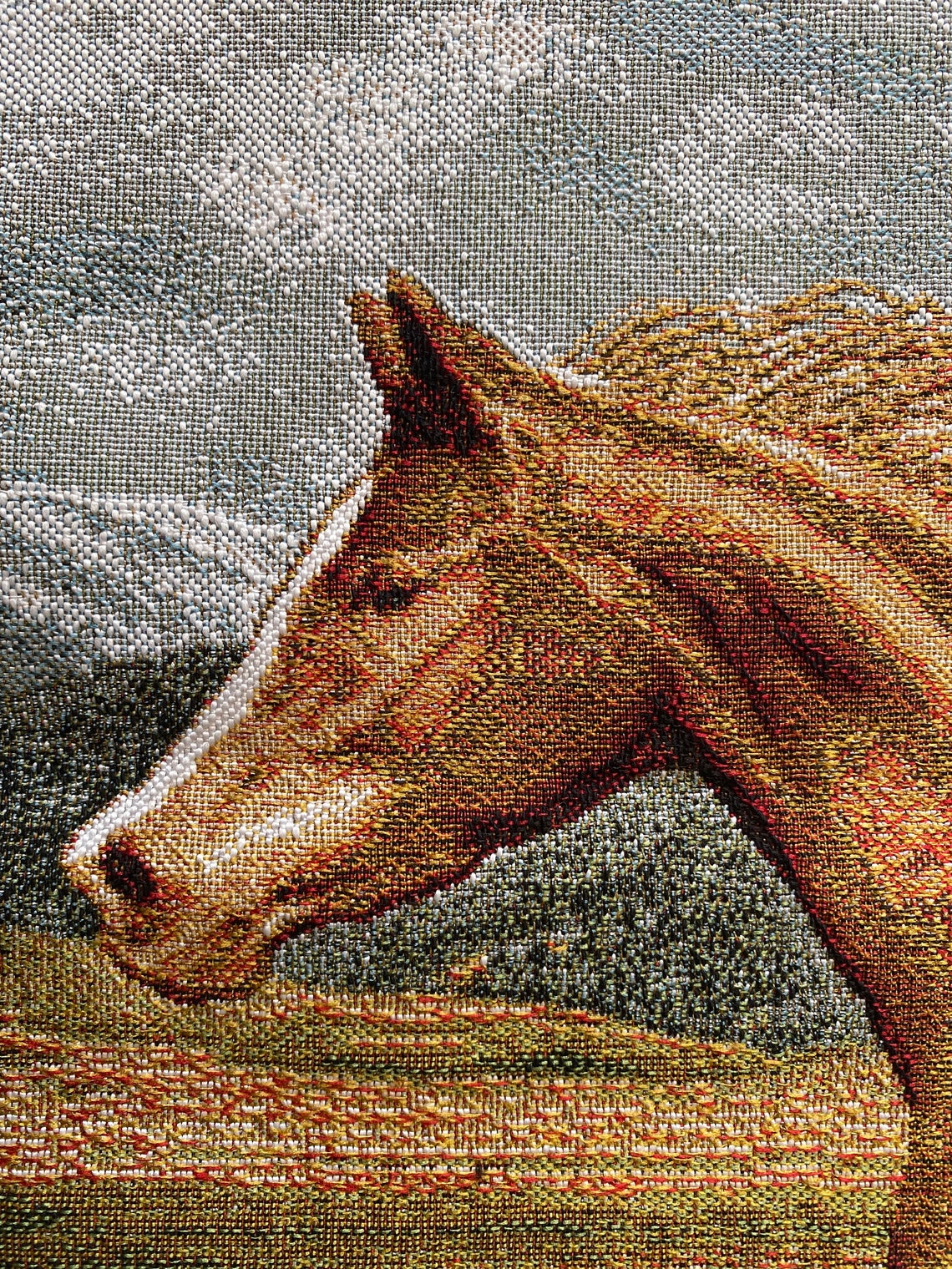 Rear up Horse Tapestry / White Horse / Woven Art / Running - Etsy