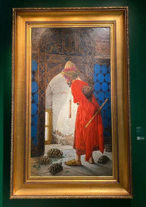 Osman Hamdi Bey : the Tortoise Trainer 1900wovengoblenwall - Etsy
