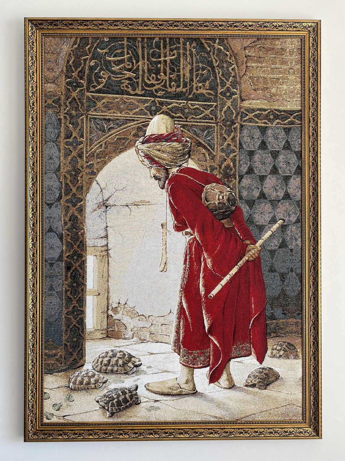 Osman Hamdi Bey : the Tortoise Trainer (1900)woven,goblen,wall Painting ...
