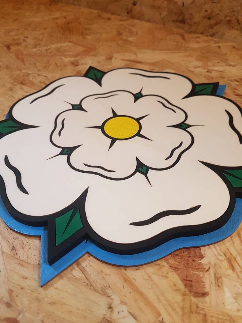 Hand Made Wood Yorkshire Rose. Perfect Hung on a Wall. Wooden Gods Own ...