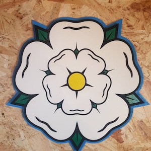 Hand Made Wood Yorkshire Rose. Perfect Hung on a Wall. Wooden Gods Own ...
