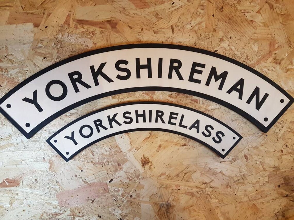 Wood Yorkshireman and Yorkshirelass Signs Perfect for a Yorkshire ...