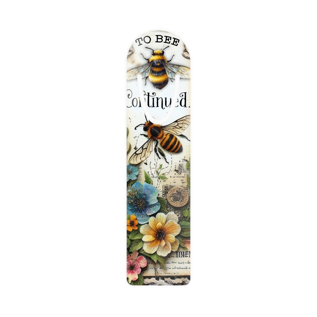Whimsical Bee Bookmark, Cute Floral Bookmark, Reading Gift, to Bee ...