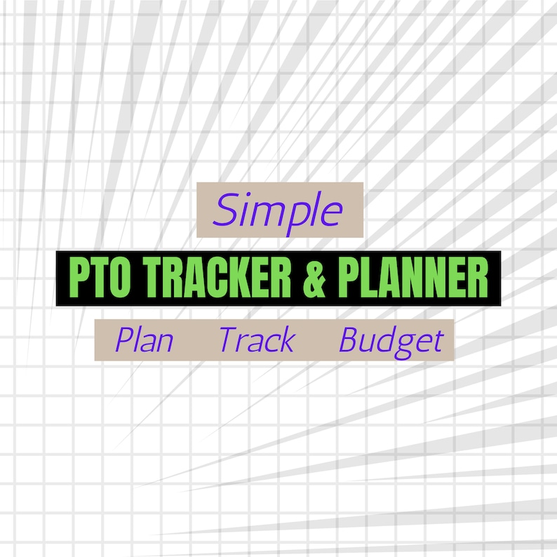 Simple PTO Tracker & Planner Template - Etsy