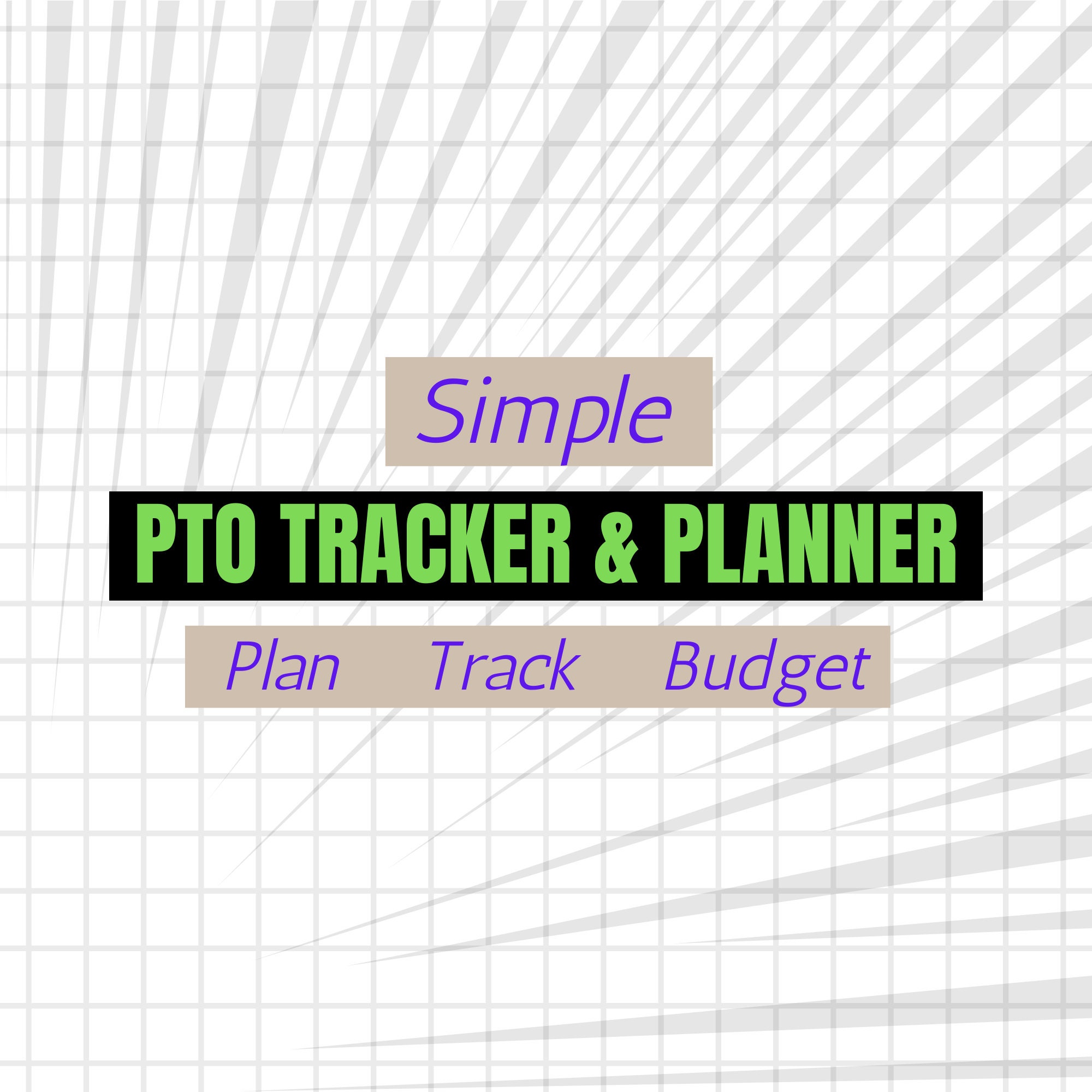 Simple PTO Tracker & Planner Template - Etsy