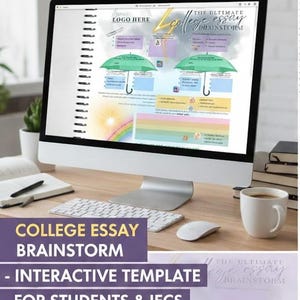 College Essay Brainstorm Template - Etsy