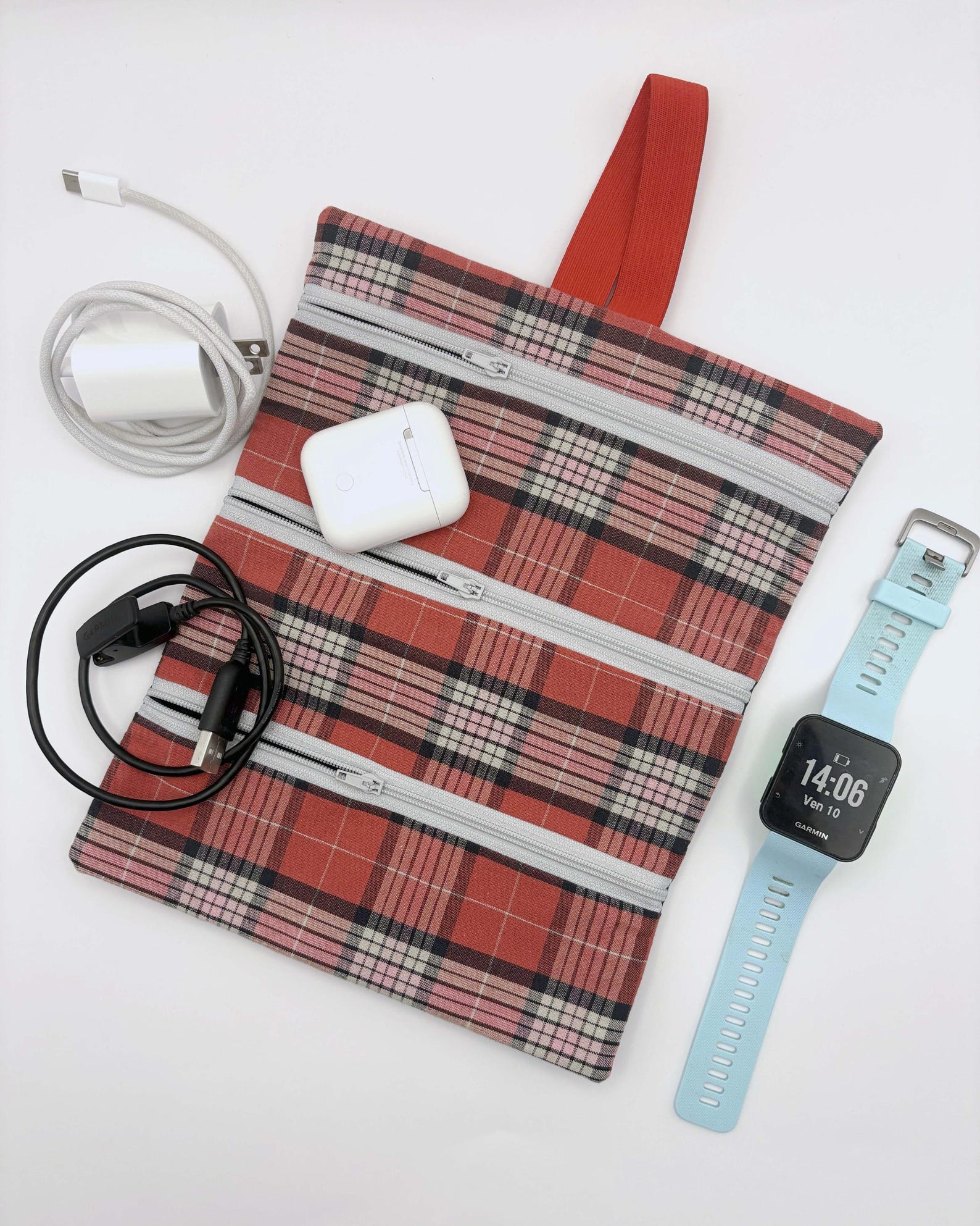 Zipped Cable Organizer Bag, Travel Cord Pouch, Compact Charger and ...