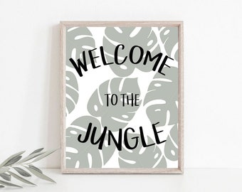 Welcome to the Jungle Wall Sign - Etsy