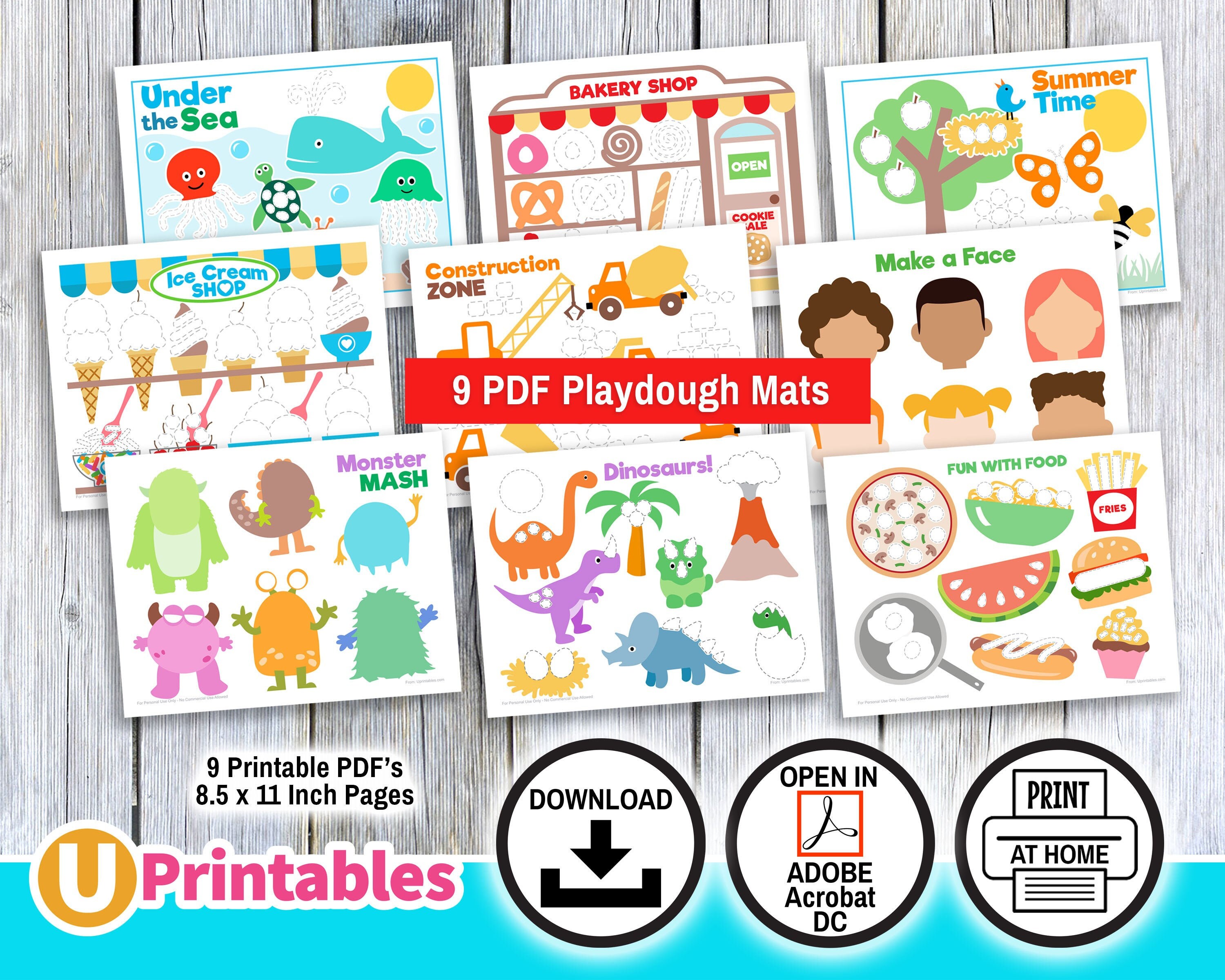 Instant Download Play Dough Mats Kids Children Playdough Mat | Etsy