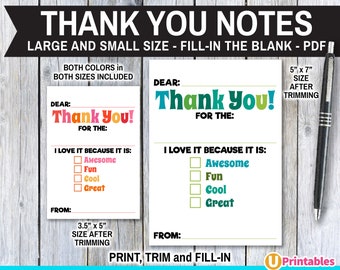 Fill in Notes - Etsy
