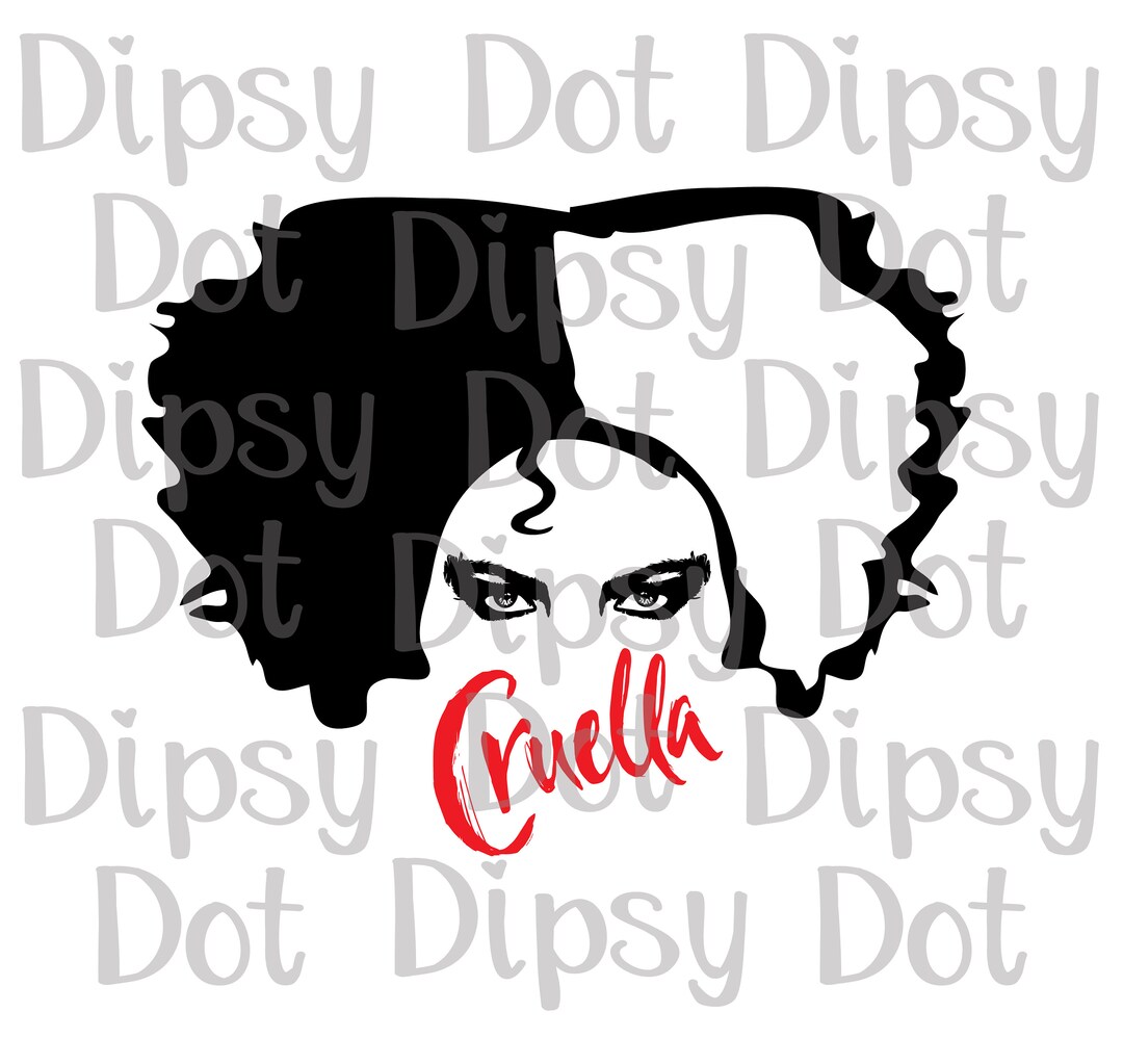 Cruella Design. Character Designs Downloads , PNG File for Sublimation ...