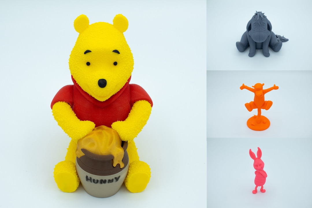Winnie the Pooh Figurines 3D Printed PLA - Etsy