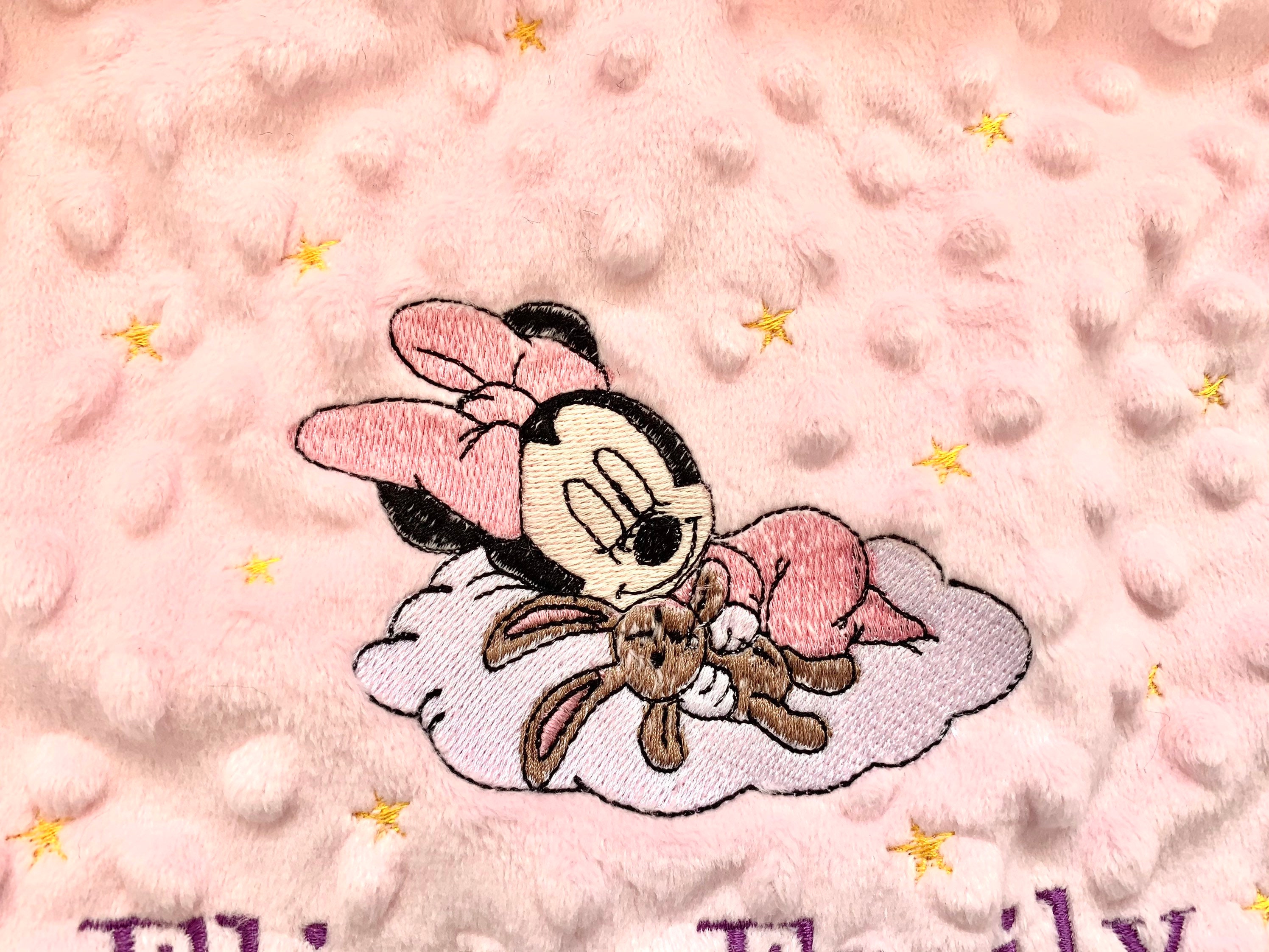 Minnie Baby Blanket Personalised Sleeping Baby Minnie Blanket | Etsy