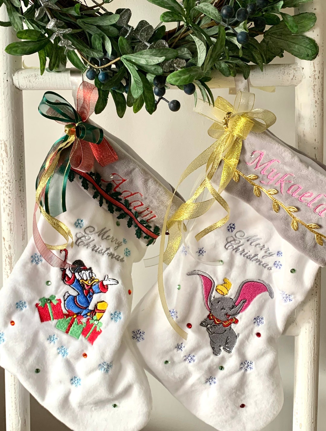 Dumbo or Scrooge Mcduck. Personalised Christmas Stocking /first ...