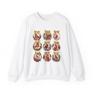 Cardinal Sweatshirt Red Cardinal Bird Gift Christmas Sweatshirt Fall ...