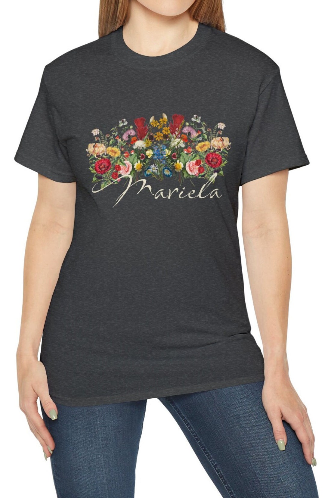 Custom Flower Shirts,aesthetic Wild Flower Shirt,minimalist Shirts for ...