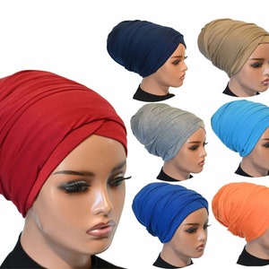 SATIN LINED TURBAN Wrap, Pre-tied Turban, Flexi Tube Wrap, Multiple ...