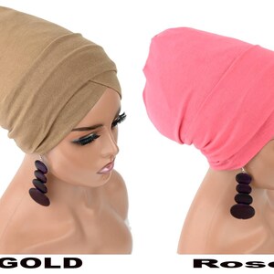 SATIN LINED Pre-tied Turban/slide on Turban Cap/pre-tied Turban/boho ...