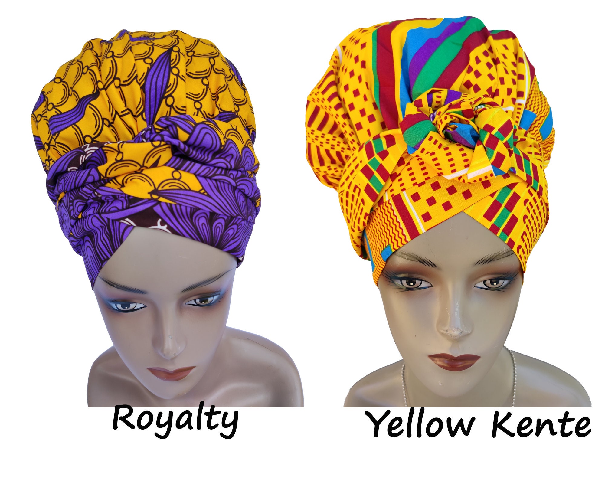 SATIN LINED HEADWRAP, African Print Bonnet Wrap, Curly Hair Covering ...