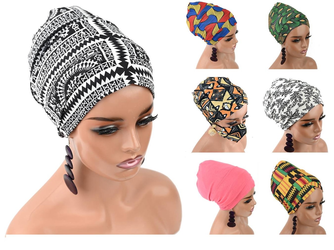 SATIN LINED Pre-tied Turban/slide on Turban Cap/pre-tied Turban/boho ...