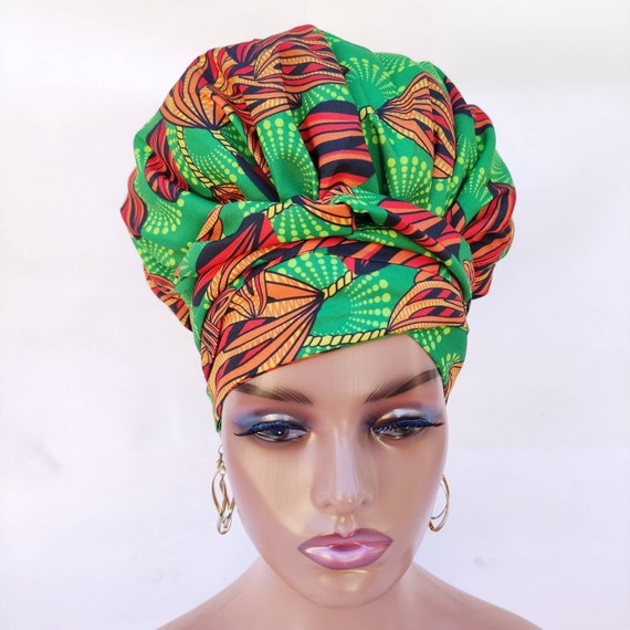 Satin Lined Head Wrap Satin-lined Bonnet Headwrap Pre-tied - Etsy