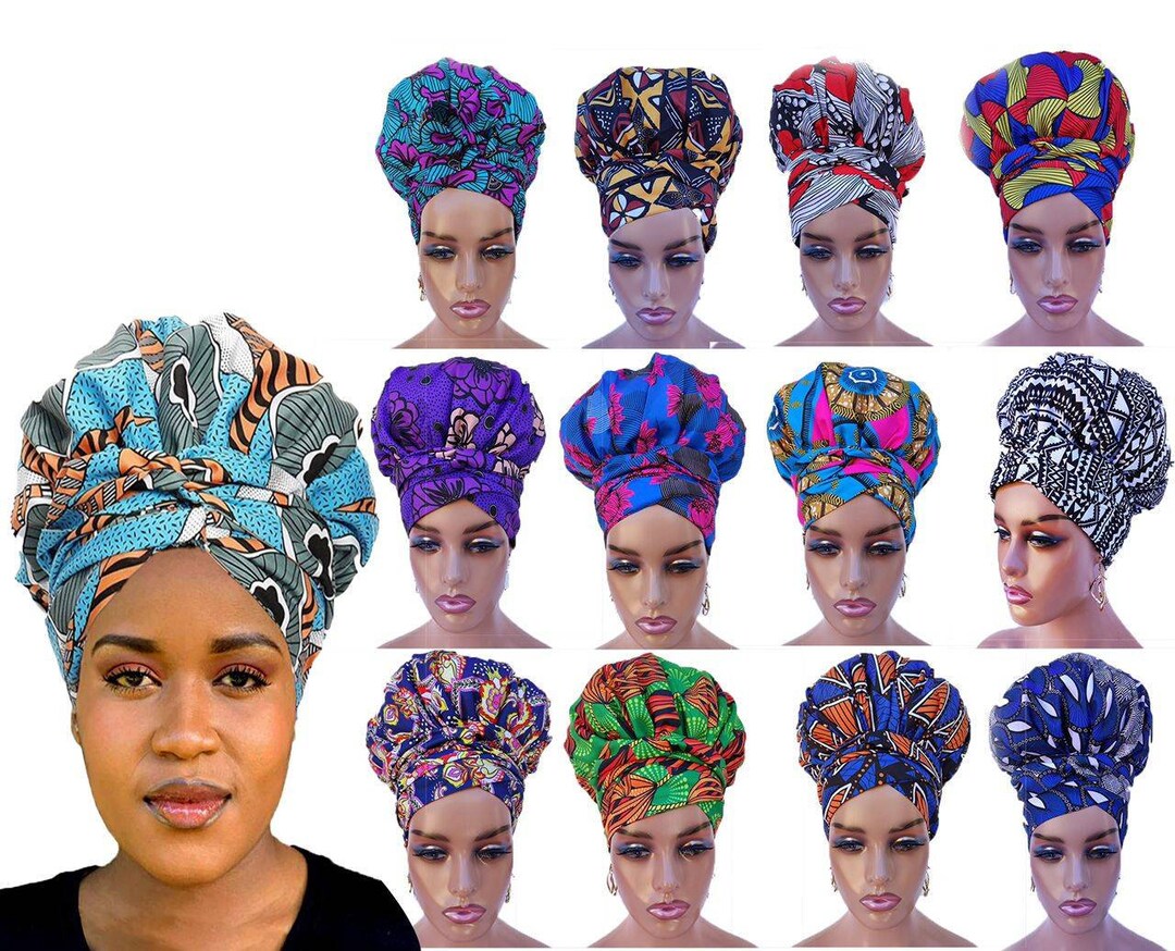 SATIN LINED BONNET With Wrap, 2 Way Headwrap, African Print Scrub Cap ...